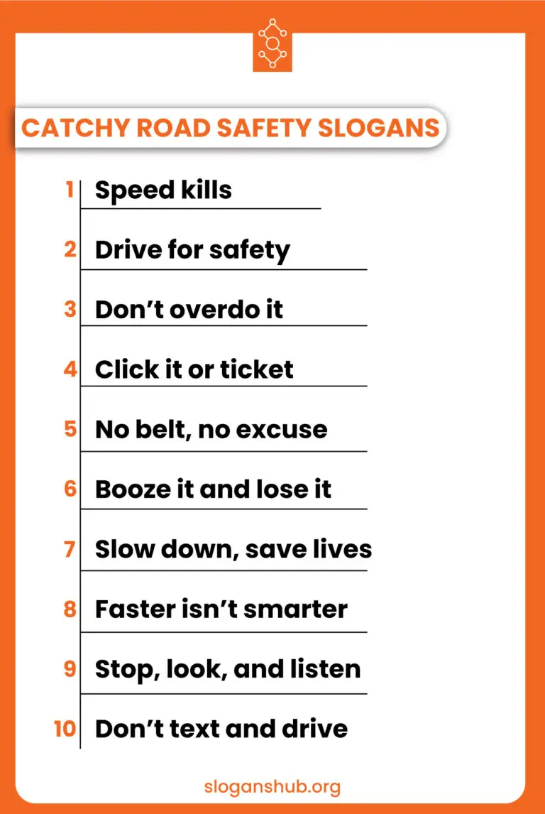999 Useful Road Safety Slogans & Road Safety Campaign Slogans