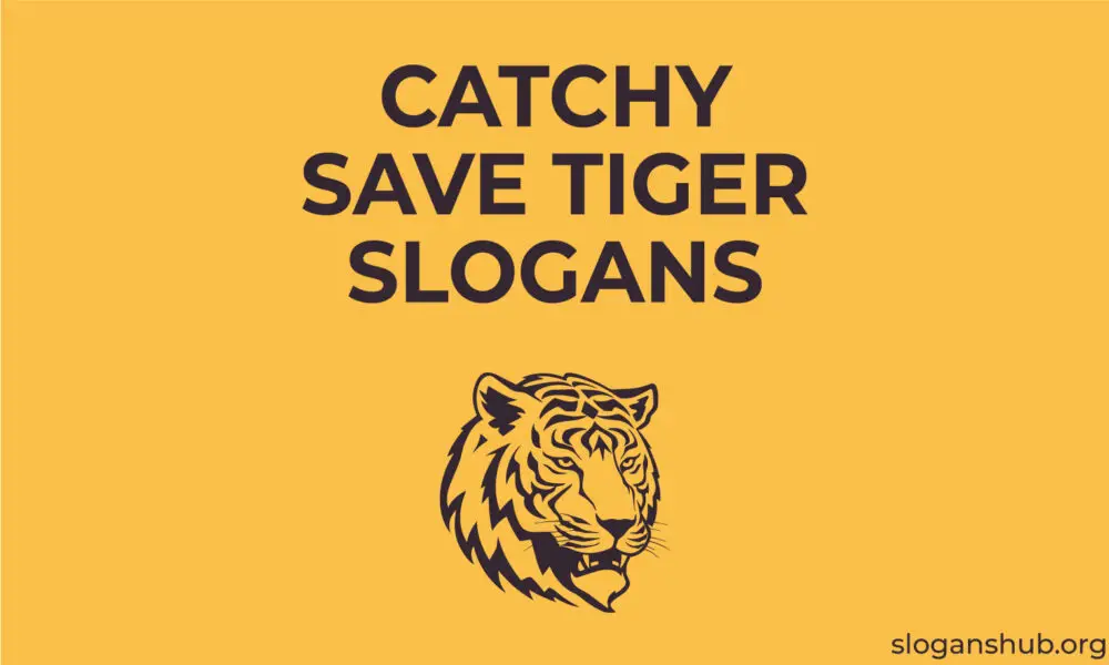 200 Catchy Save Tiger Slogans & Catchy Save Tiger Sayings