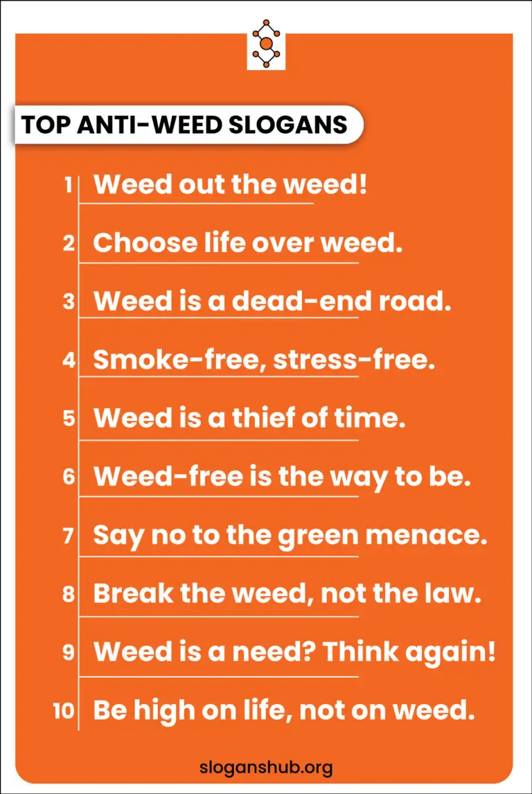 300 Catchy Anti Weed Slogans & Anti Weed Sayings