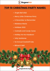 350 Best Christmas Party Names Ideas, Captions, Event Names